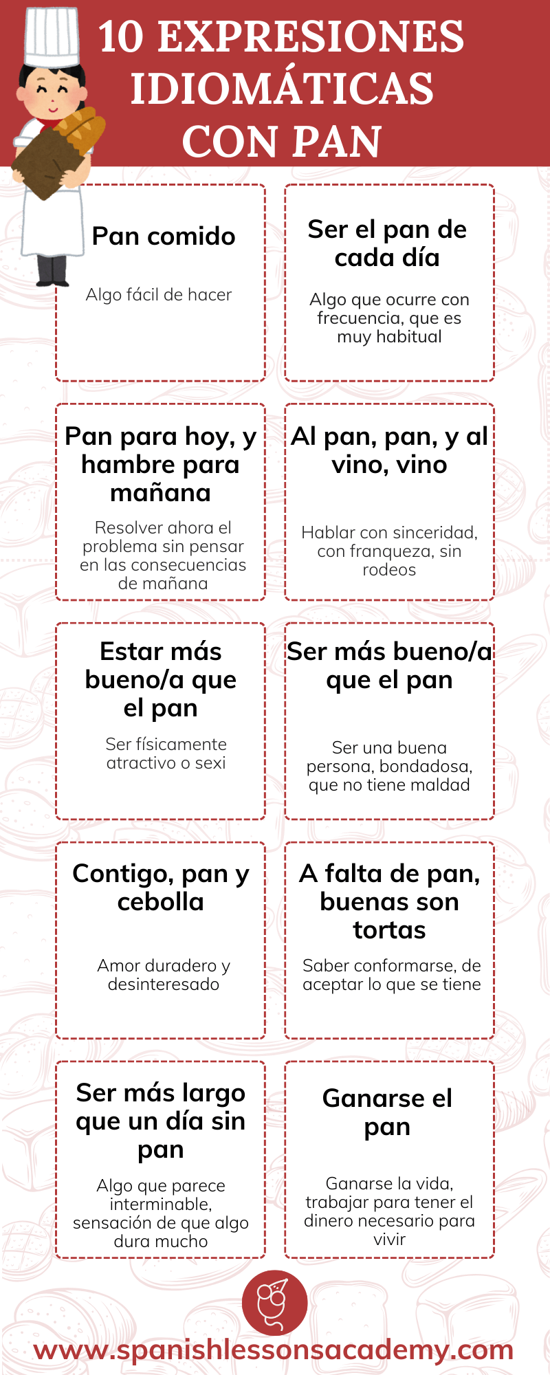 Expresiones idiomáticas con «pan» - Spanish Lessons Academy